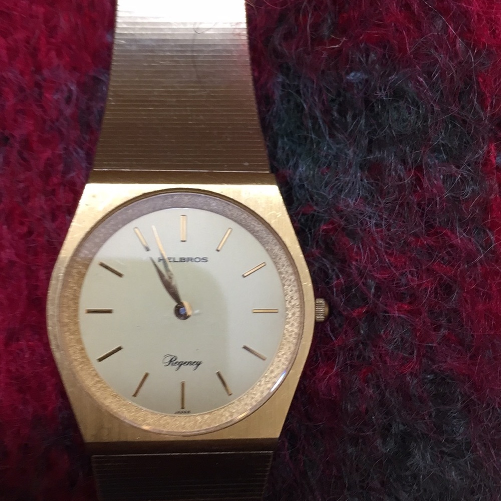 Working Vintage Helbros Regency Gold Watch - Gem